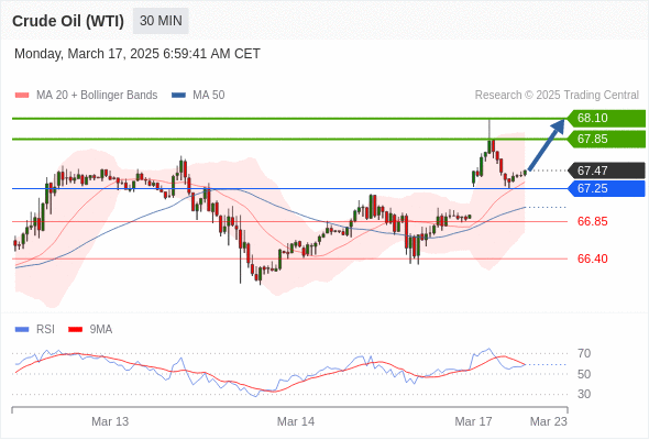 Ropa WTI - Intradenní výhled 17.3.2025 | FXstreet.cz