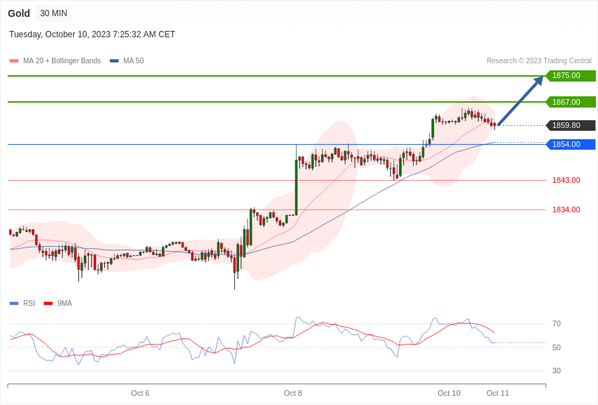 Zlato - Intradenní výhled 10.10.2023 | FXstreet.cz